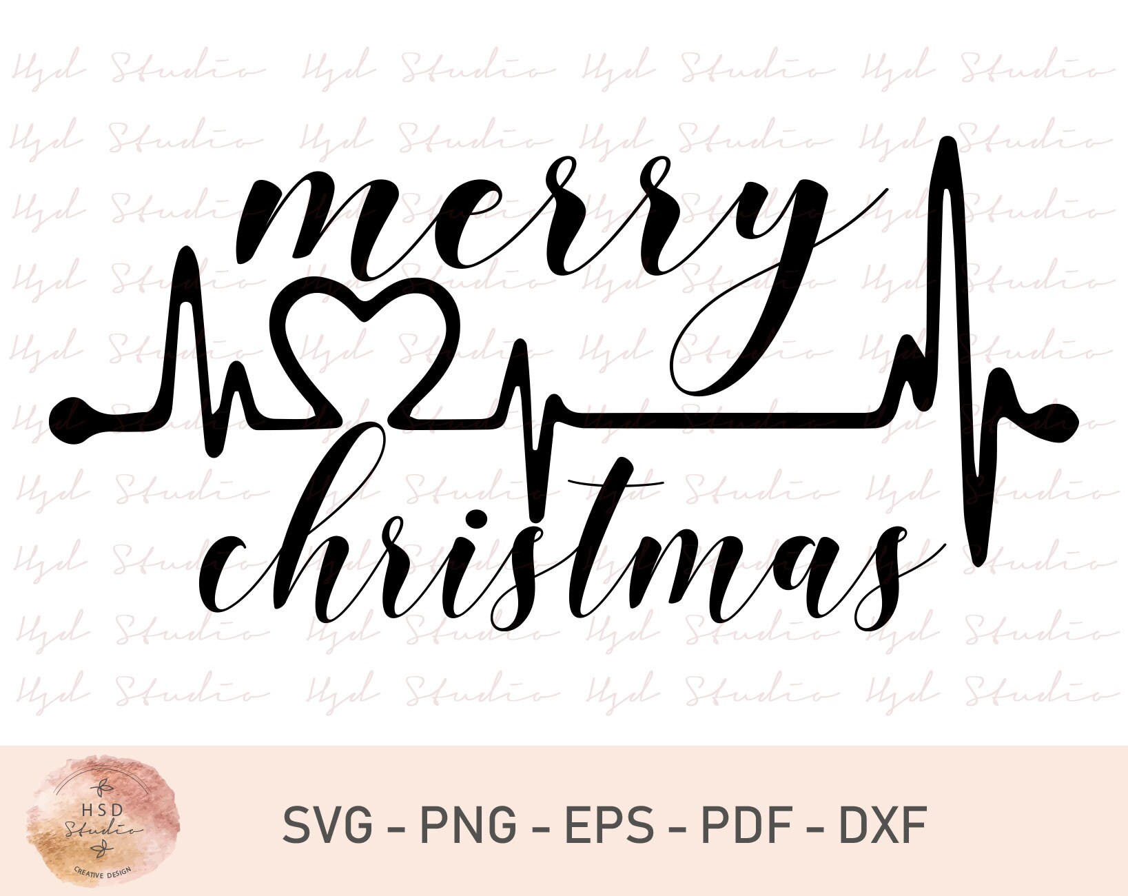 Heart Beat Svg Ekg Svg Merry Christmas Pulse Svg Pulse | Etsy