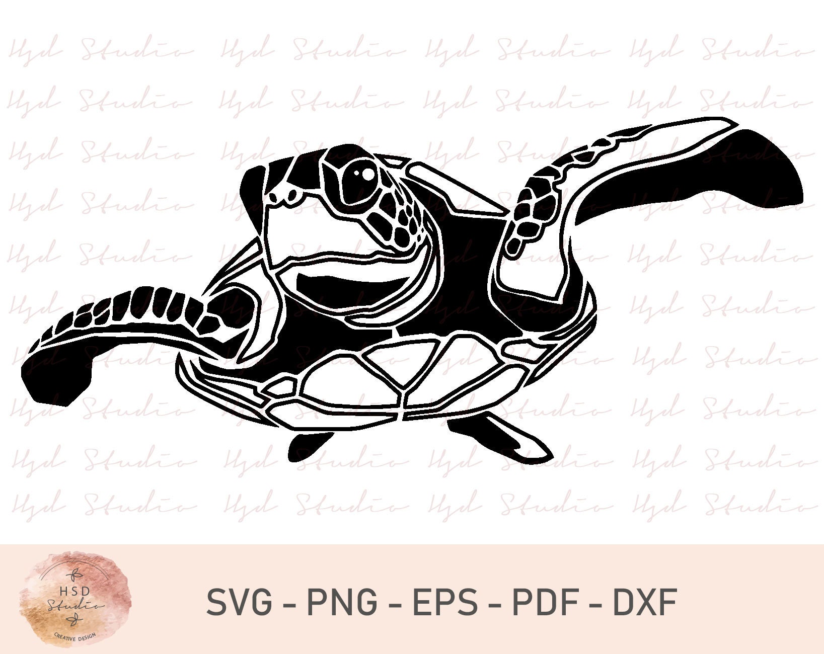 Sea Turtle SVG And Png Ocean Turtle Tortoise Ocean Animal | Etsy
