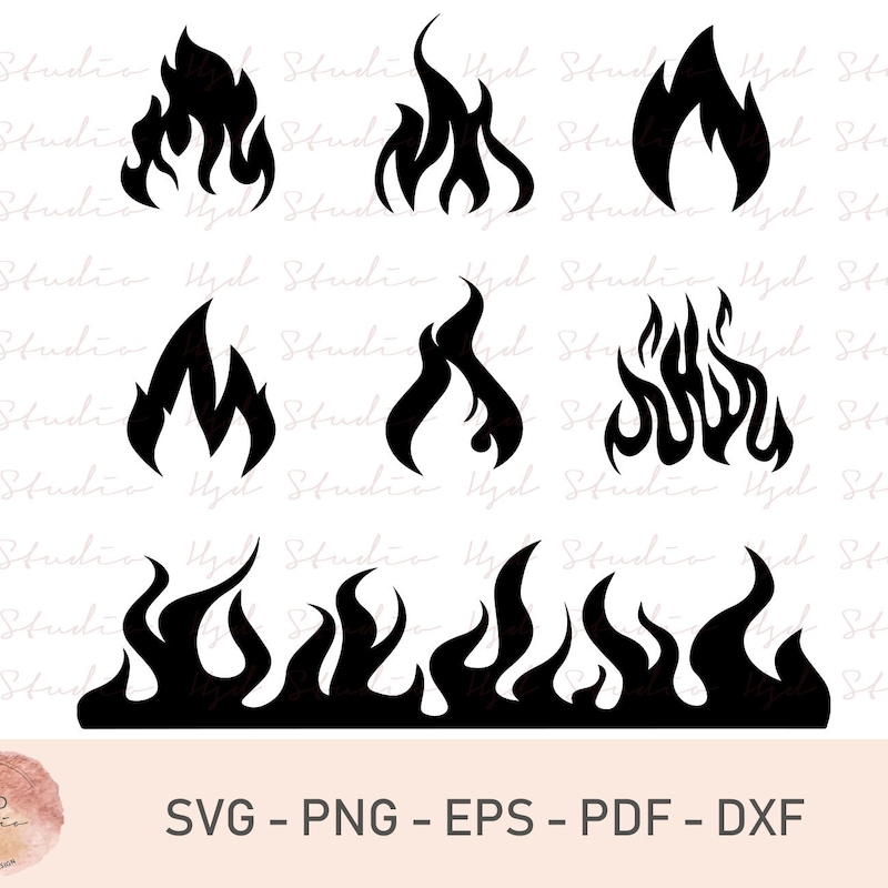 Flames Svg - Etsy