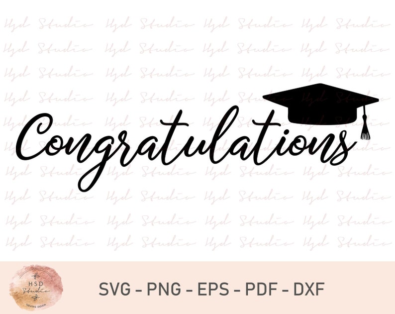 Congratulations Svg, Graduation Cap Svg, Graduate Svg, Silhouette ...