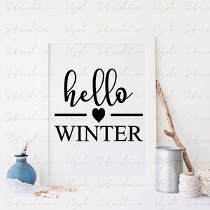 Winter Svg, Hello Winter Svg, Winter Quote Svg, Winter Sayings ...