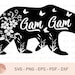 Gam Gam Bear SVG PNG DXF Cut Files for Cricut and Silhouette, Gam Gam ...