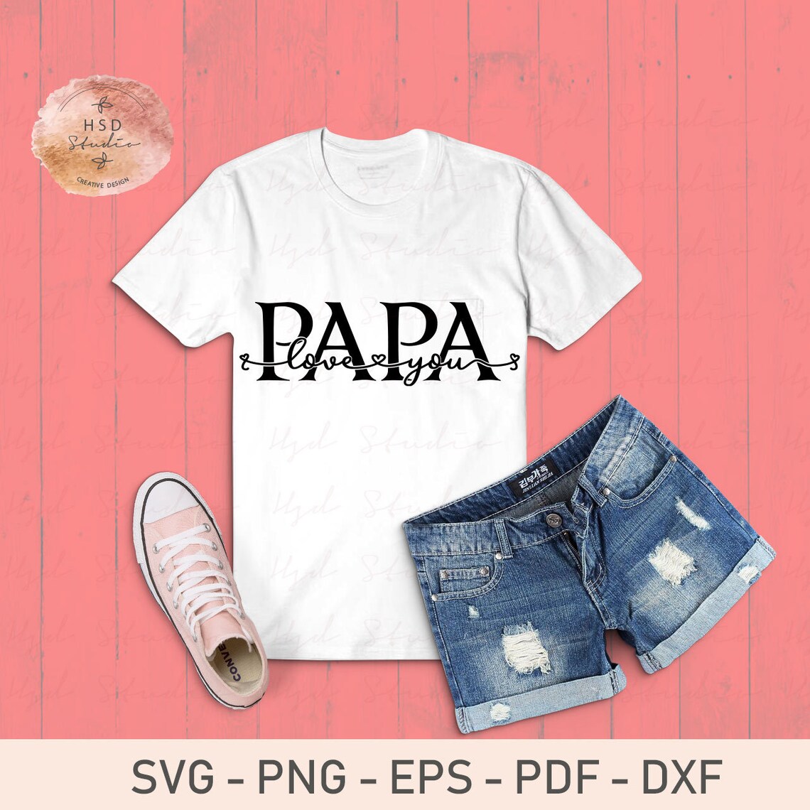 Love You Papa Svg File, Papa Svg File, Fathers Day Gifts, Father's Day ...