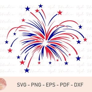Fireworks 4th of July Svg, Fireworks Svg, USA Firework America Svg ...