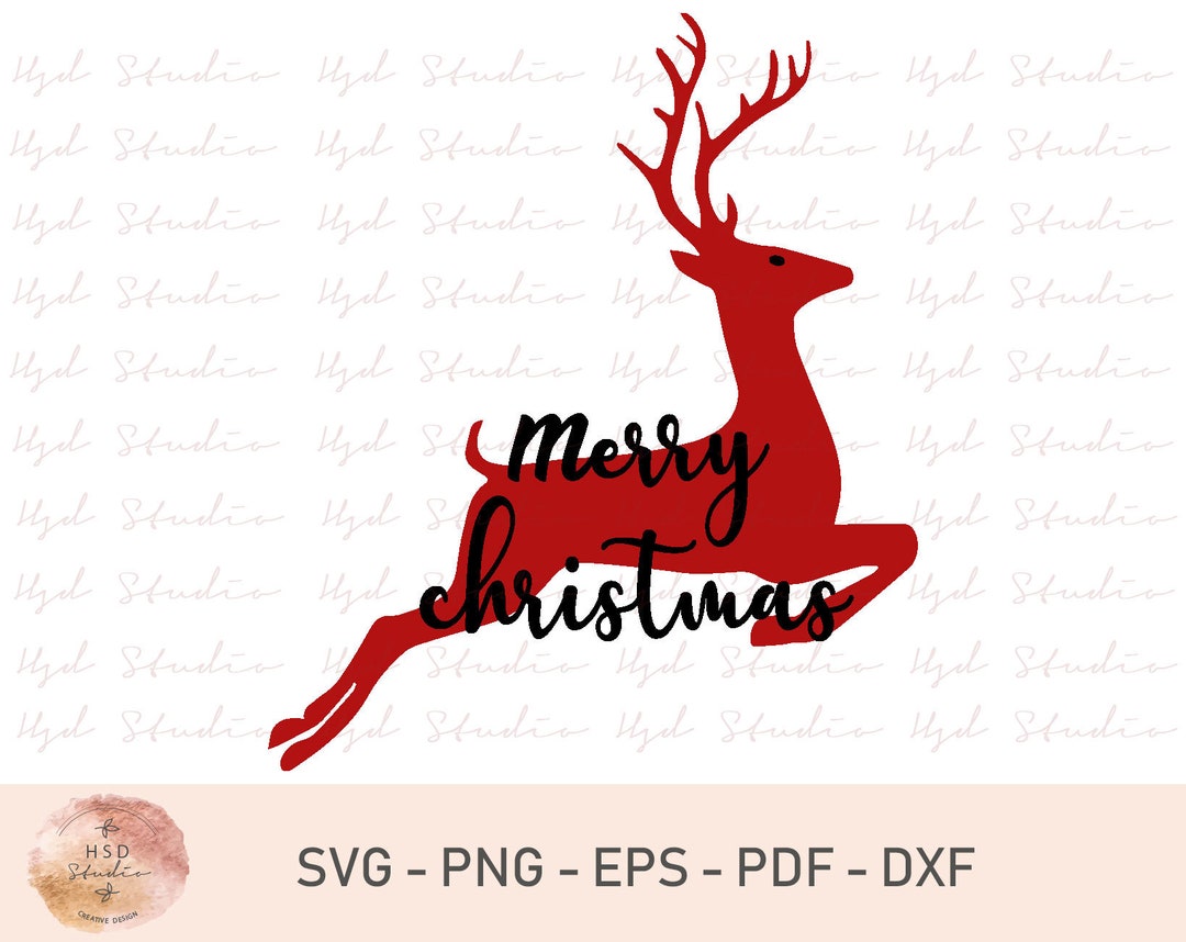 Christmas SVG, Reindeer Svg, Christmas Clip Art, Merry Christmas Svg ...