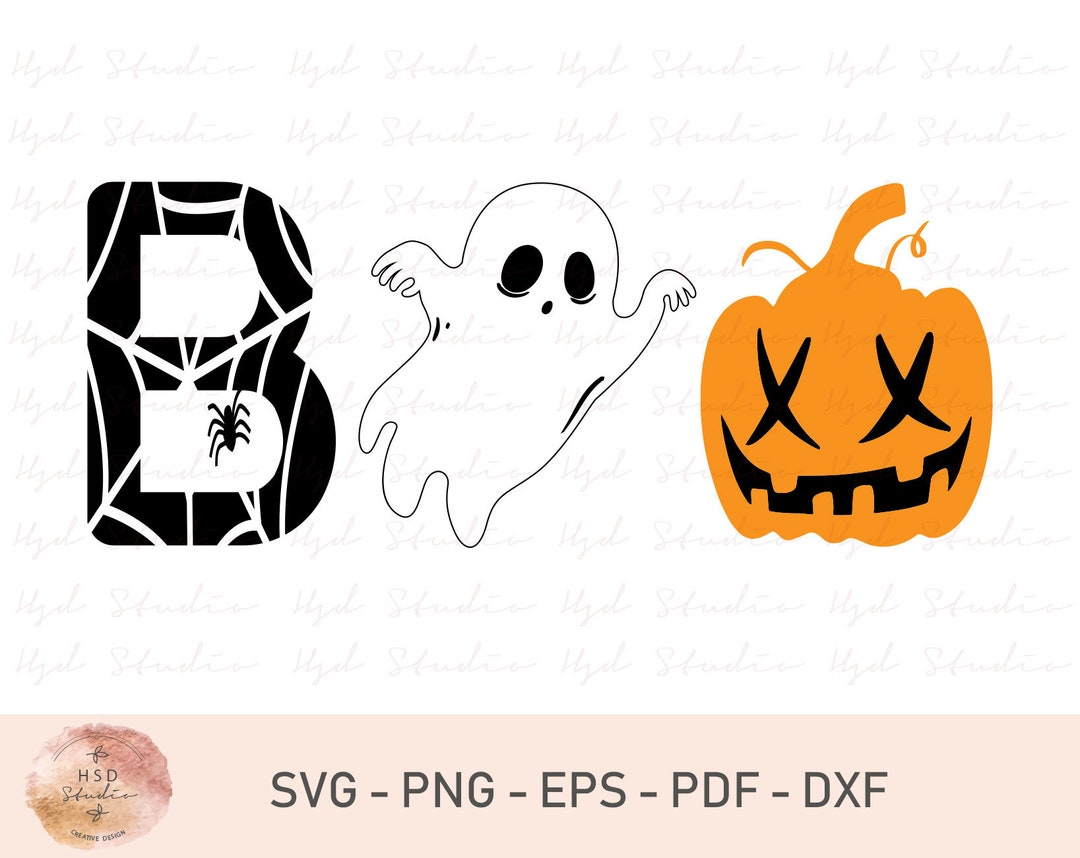 Boo Svg, Halloween Svg, Ghost Svg, Pumpkin Svg, Kids Halloween Svg, Svg ...