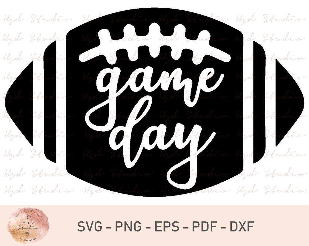 Game Day Football Hand Lettered SVG, Game Day Football Svg, Football ...