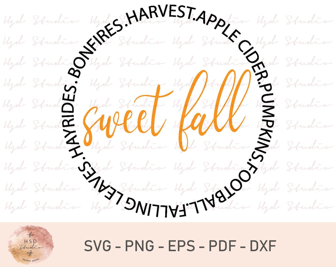 Fall Sweet Fall SVG Fall Svg Home Decor Sign Reverse - Etsy