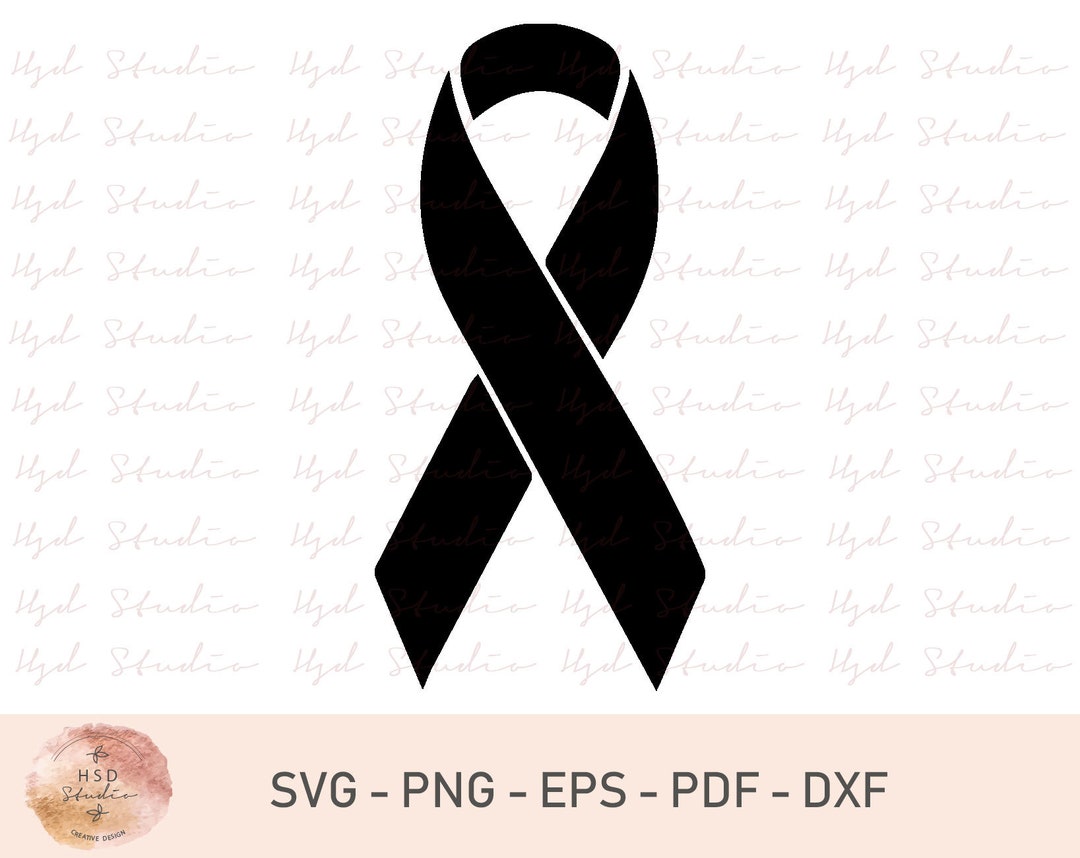 Cancer Ribbon SVG, Cancer Ribbon Clipart, Cancer Ribbon Silhouette, Cut ...