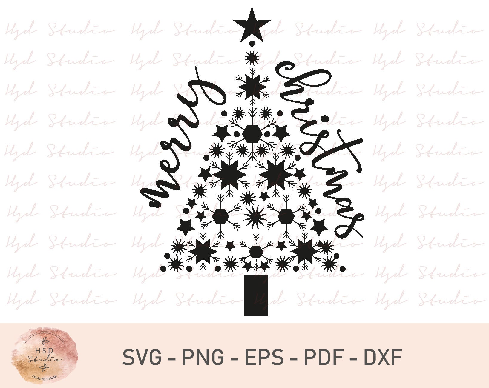 Merry Christmas Svg Christmas Tree Svg Christmas Svg | Etsy