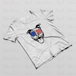 Pit Bull, USA Flag, Glasses, Paw, United States Flag, America, Merica ...