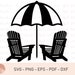 Beach Chair SVG Files Beach Chair DXF Cut Files Beach Chair | Etsy