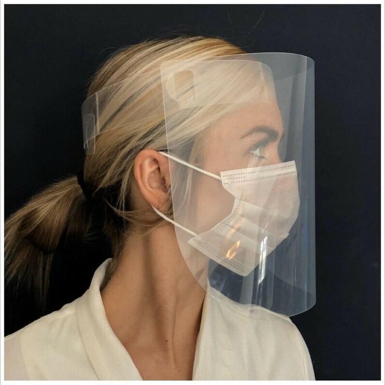 100 X Full Face Shield Visor Mask PPE Shield Protection - Etsy
