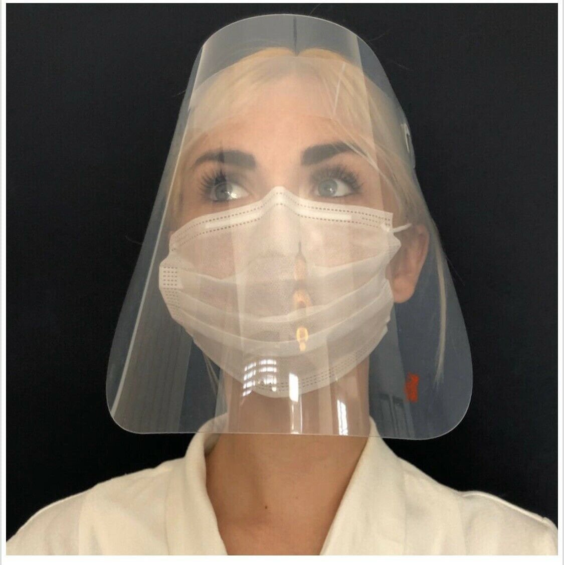 10 X Full Face Shield Visor Mask PPE Shield Protection Plastic Eye ...