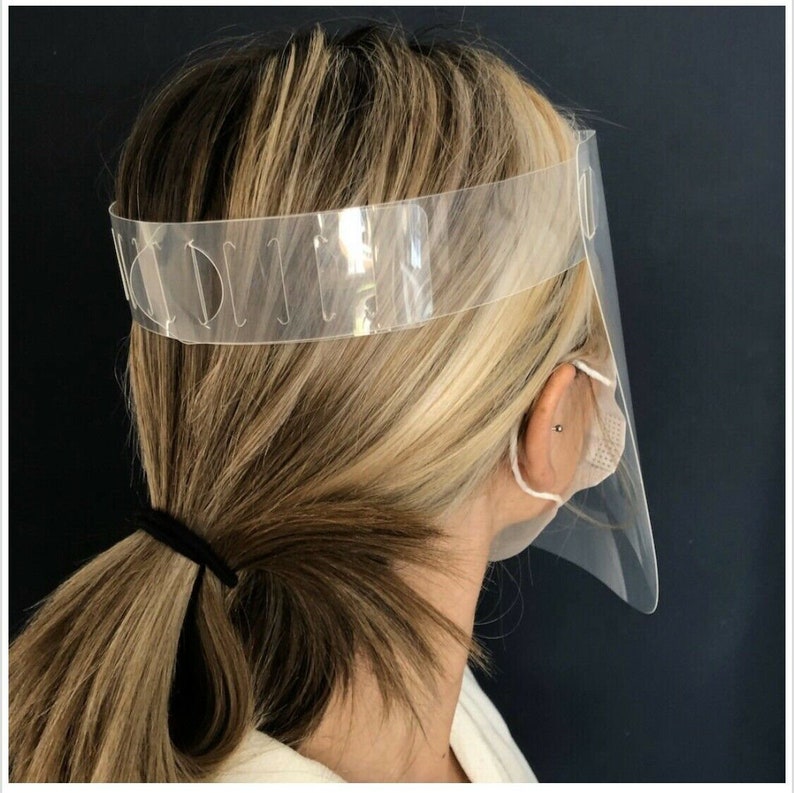 50 X Full Face Shield Visor Mask PPE Shield Protection Plastic Eye ...