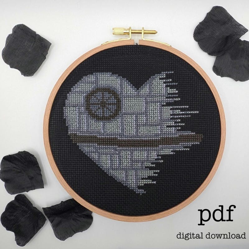 Death Star Cross Stitch - Etsy