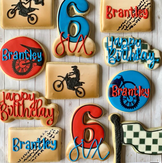 Dirt Bike Royal Icing Cookies - Etsy
