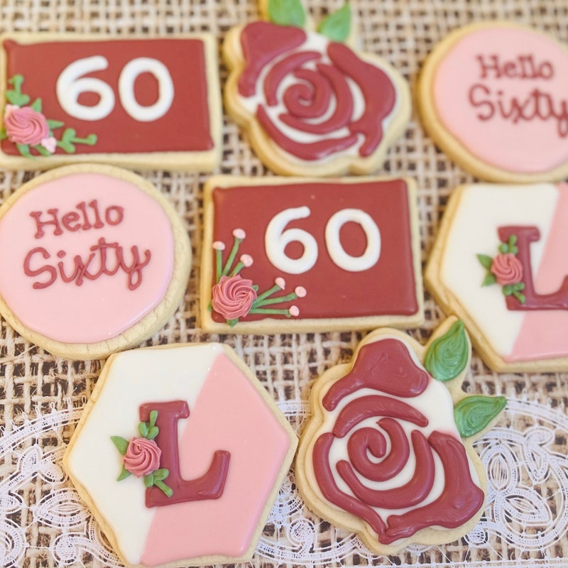 60th Birthday Cookies - Etsy