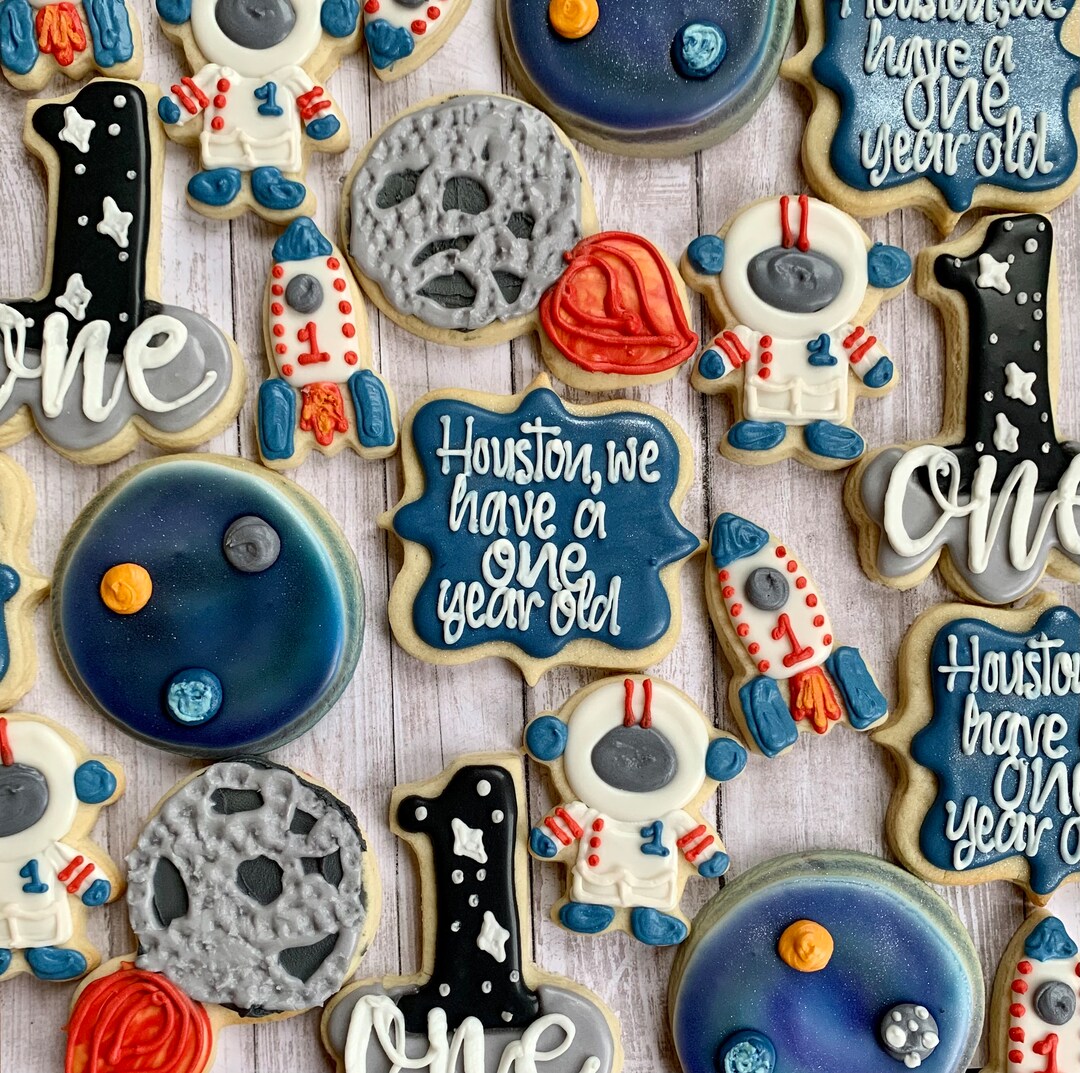 Over the Moon/astronaut Cookies - Etsy