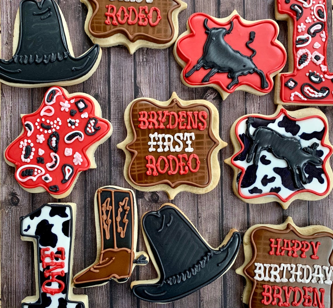 My First Rodeo Birthday Cookies - Etsy