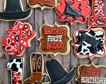 First Rodeo Birthday Cookies - Etsy