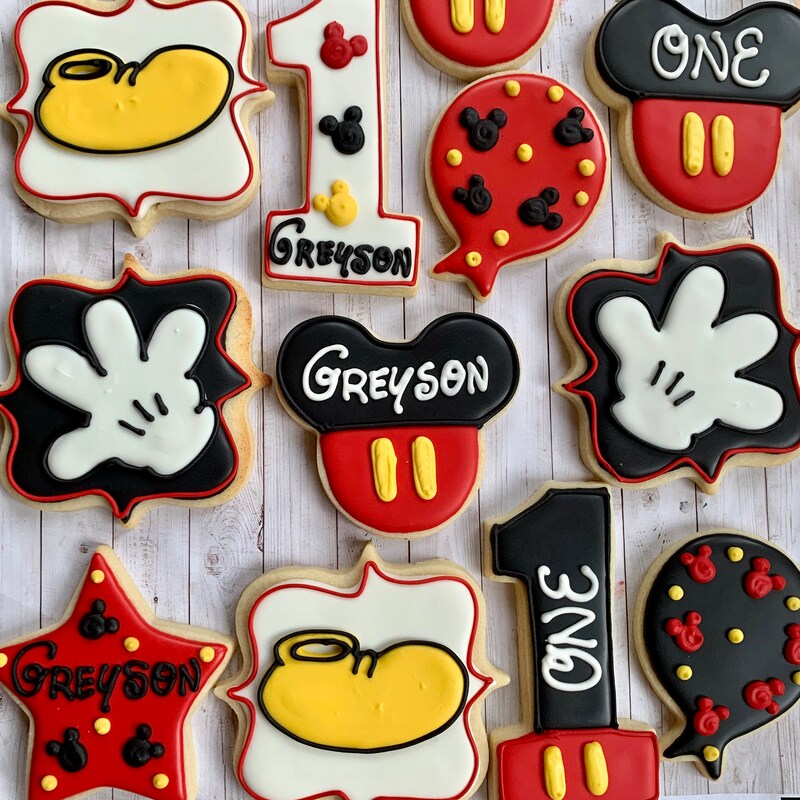 Mickey Mouse Cookies - Etsy