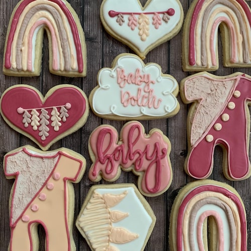 Boho Baby Shower Cookies 2 Dozen - Etsy