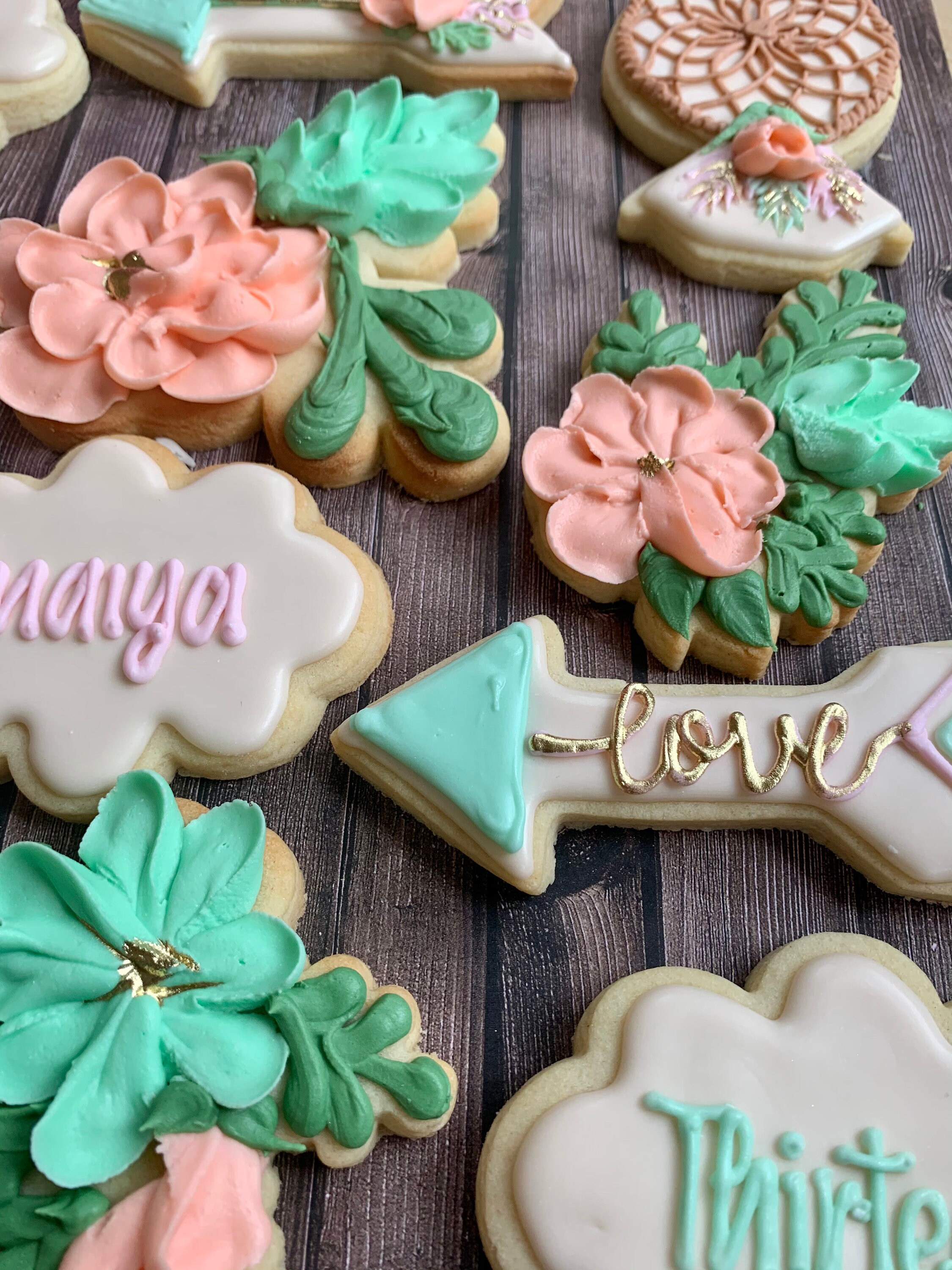 Boho Chic Birthday Cookies - Etsy