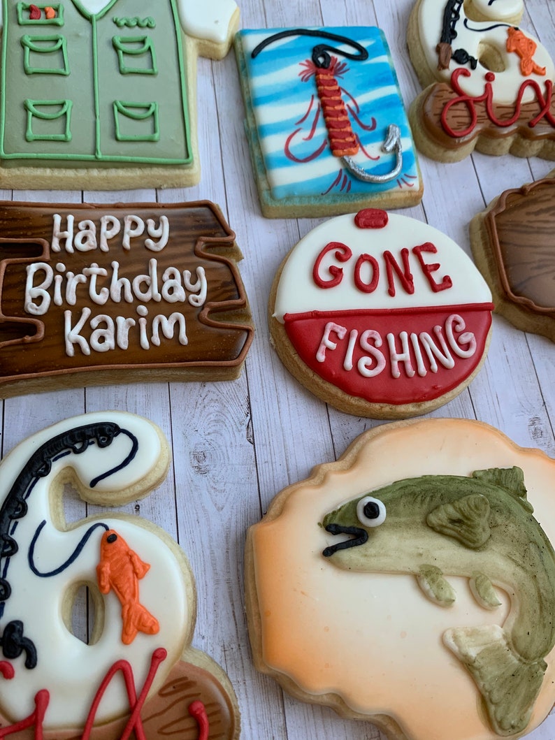 Fishing Birthday Cookies - Etsy