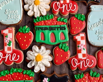 Berry First Birthday Cookies - Etsy