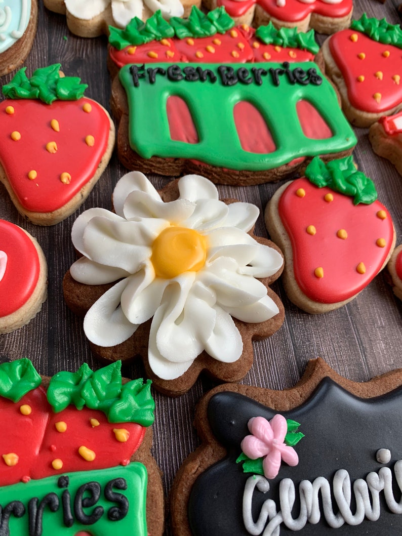 Berry Birthday Cookies | Etsy