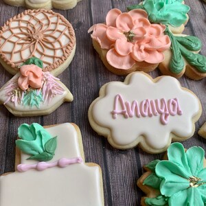 Boho Chic Birthday Cookies - Etsy