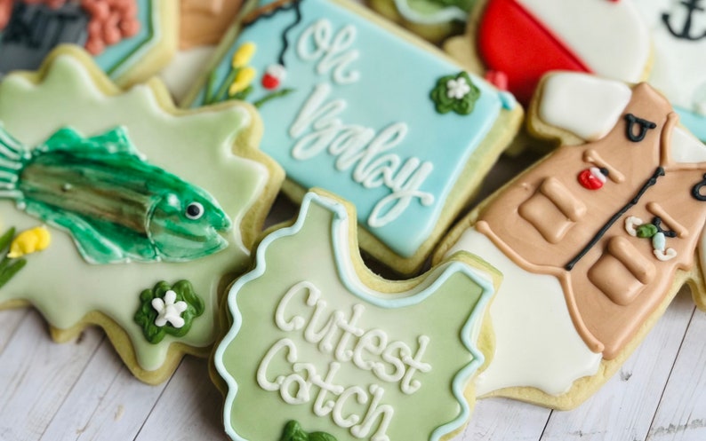 Fishing Baby Shower Cookies - Etsy