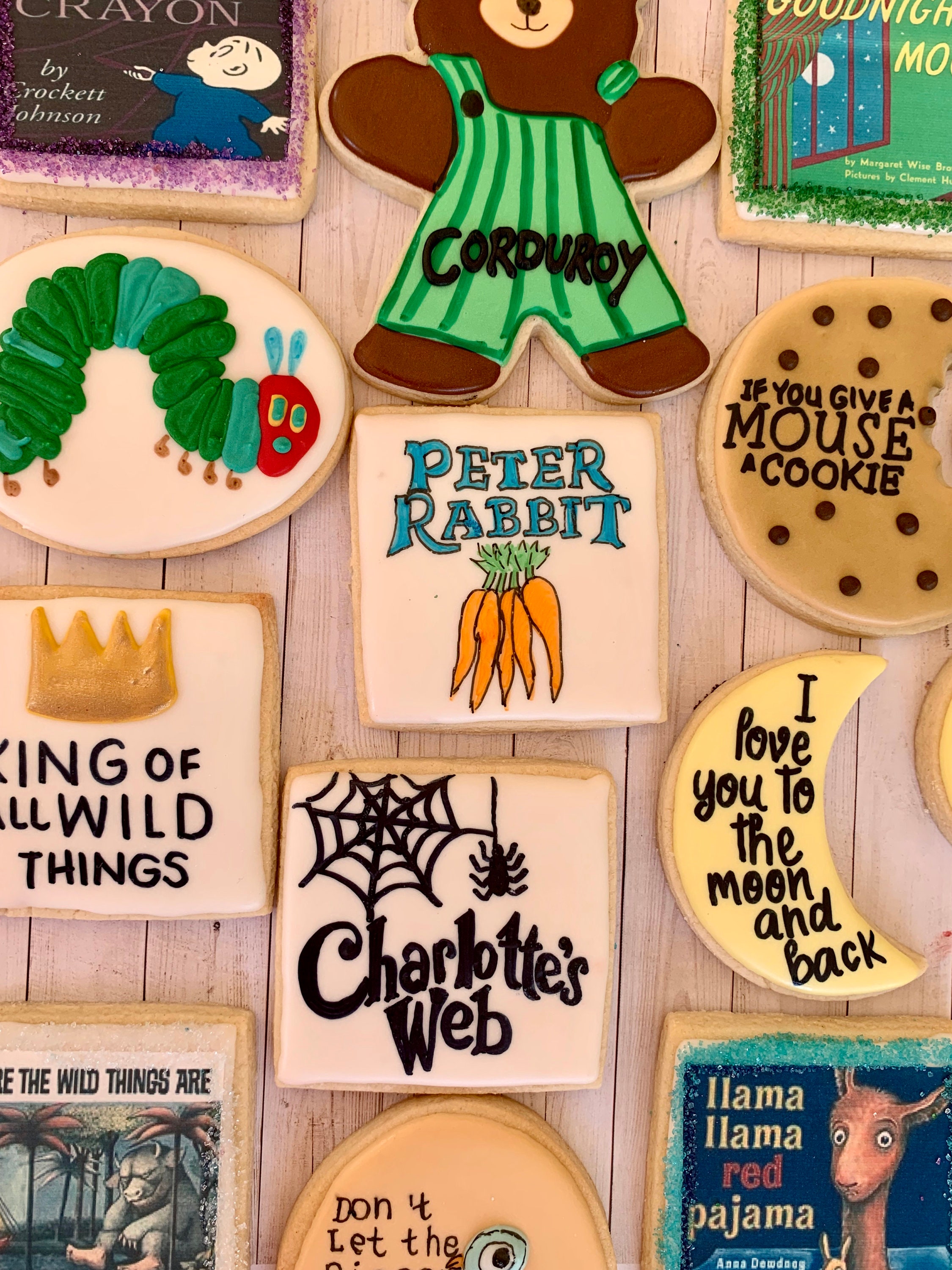 Story Book Baby Shower Cookies Eliza || Elle Sweet Shoppe On