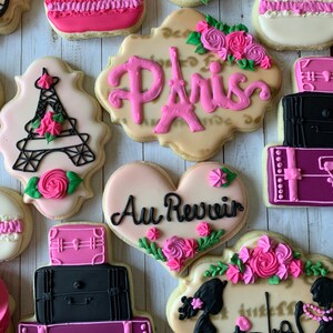 Paris Theme Royal Icing Cookies - Etsy