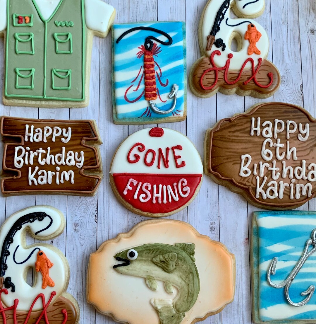 Fishing Birthday Cookies - Etsy
