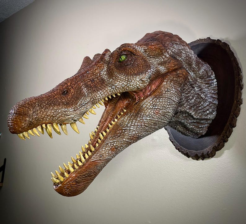 Spinosaurus Bust Sculpture Hanging Wall Mount - Etsy