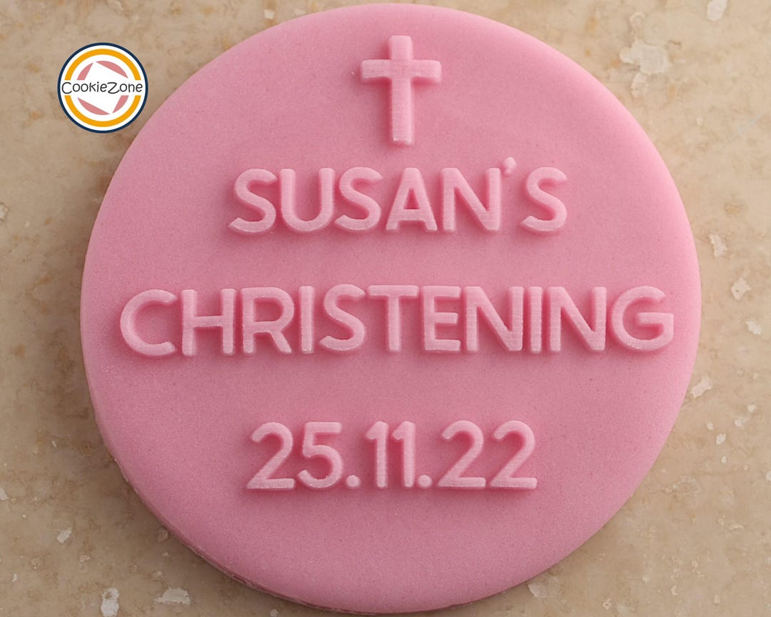 Custom Christening Names (style 4) Debosser/embosser/baptism/fondant ...