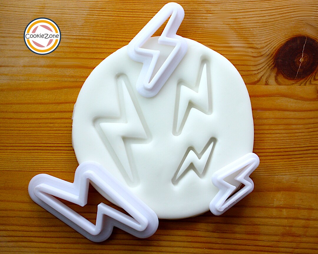 Lightning Bolt (style 1) 30/40/50mm Clay Cutter/ Polymer Clay Cutter ...