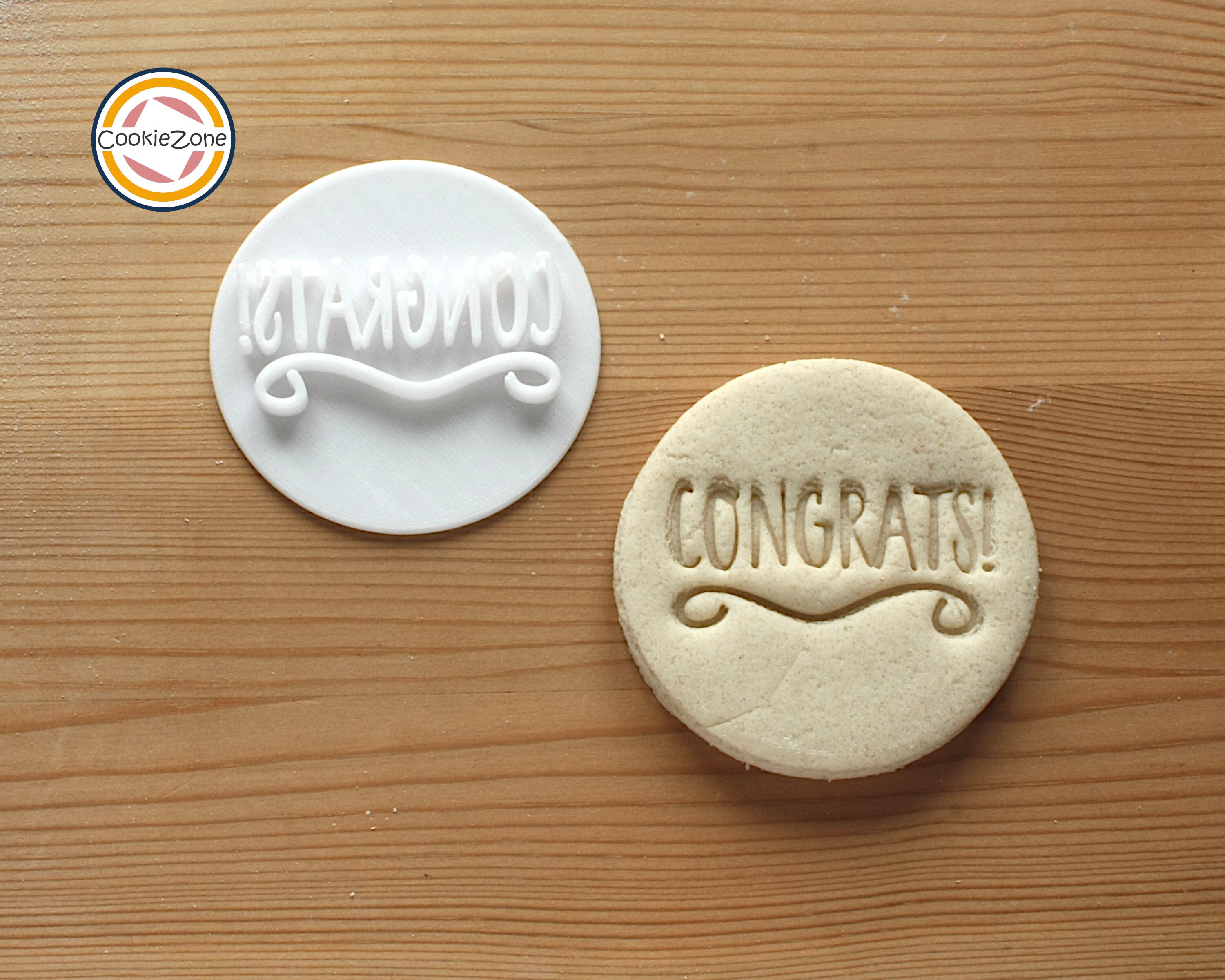 Congrats style 1 Embosser Fondant Stamp/cookie Cutter Set | Etsy