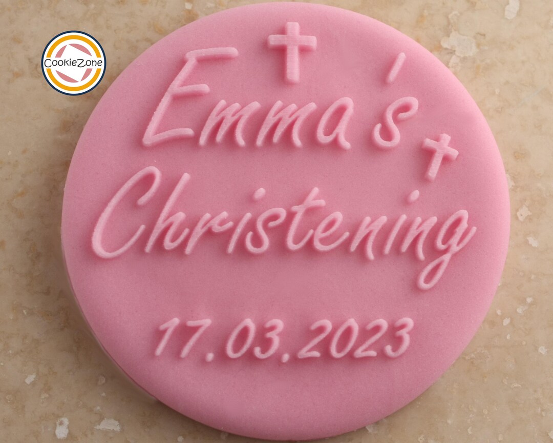 Custom Christening Names (style 6) Debosser/embosser/baptism/fondant ...