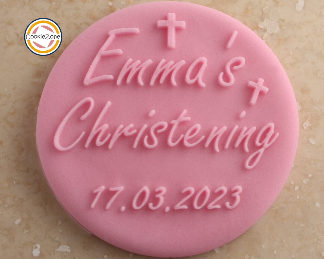 Custom Christening Names (style 6) Debosser/embosser/baptism/fondant ...