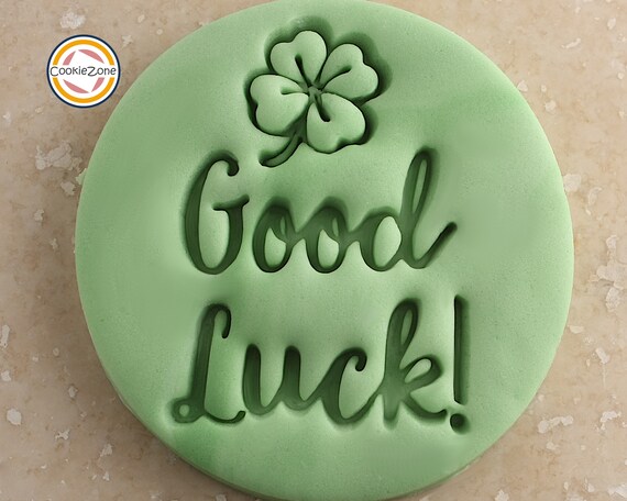 Good Luck style 2 With Clover Embosser Fondant Stamp/cookie - Etsy