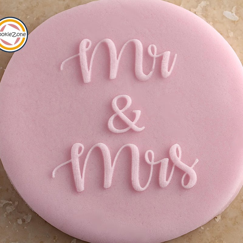 Mr Mrs Fondant Embosser - Etsy UK