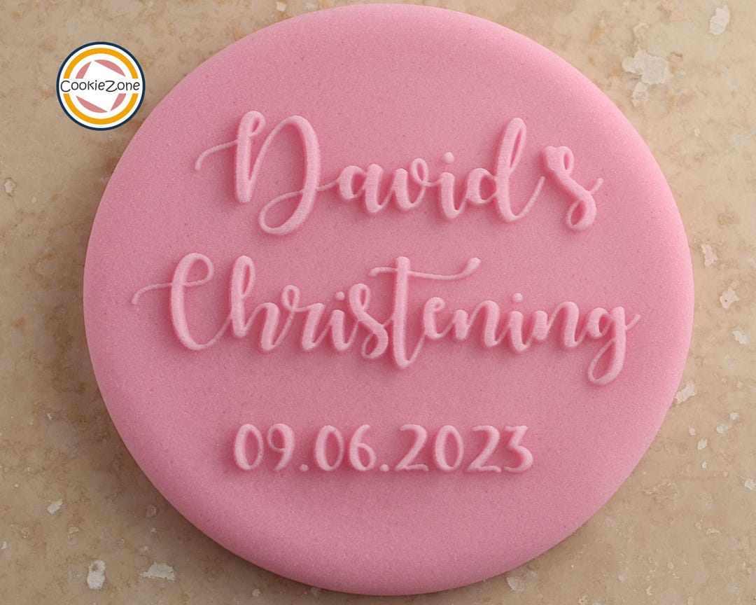 Custom Christening Names (style 2) Debosser/embosser/baptism/fondant ...