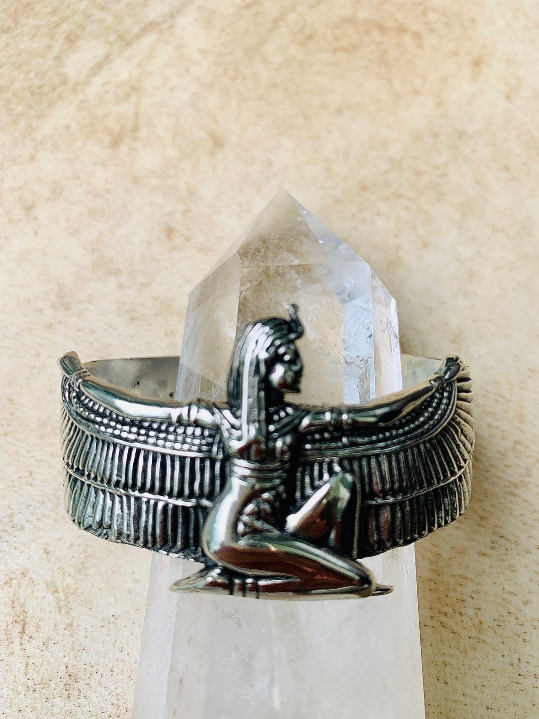 Isis Cuff, Silver, One of a Kind Gift, Goddess Cuff, Festival Wear ...