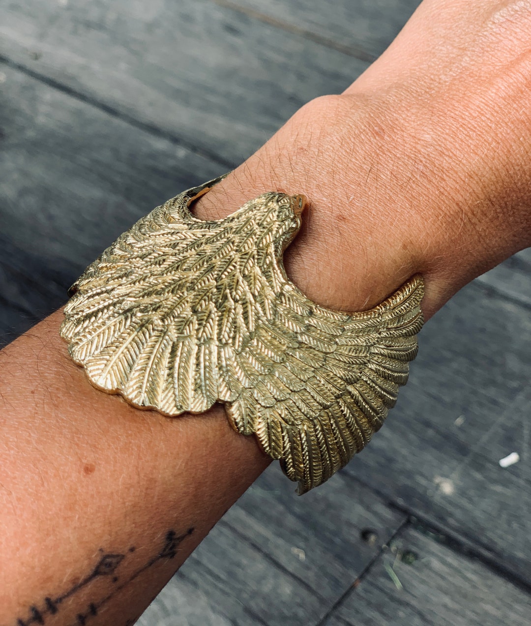 Large Brass Handmade Eagle Cuff, Festival Wear, Unique Gift, One of a ...
