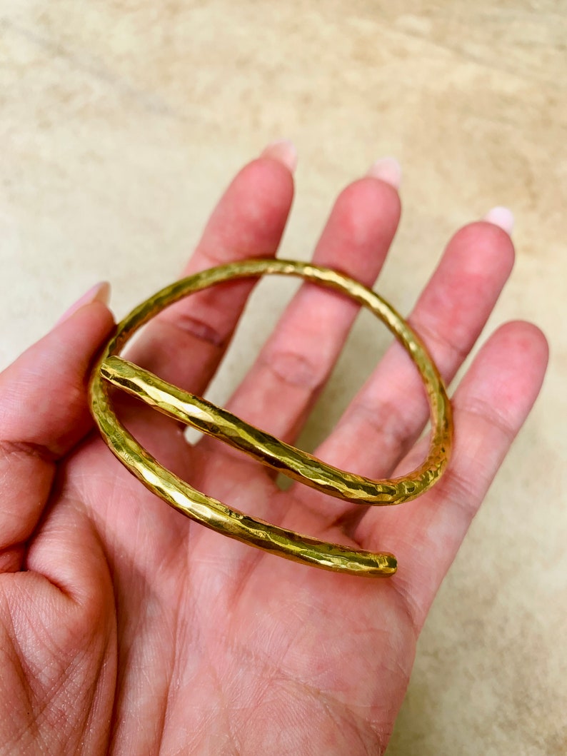 Simply Stunning Natural Brass Hoop Bracelet One of a Kind - Etsy
