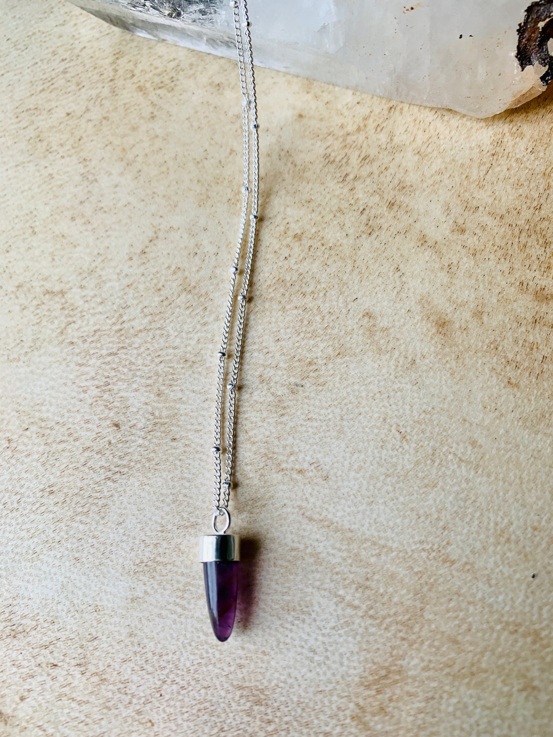 Activated & Blessed Silver Ball and Chain and Amethyst Point Healing ...