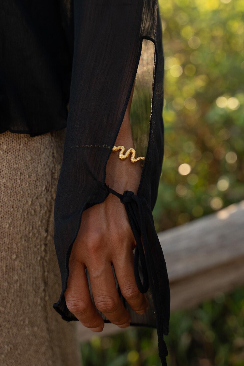 22k Gold Plated Serpent Bracelet: Sacred Feminine Talisman - Etsy